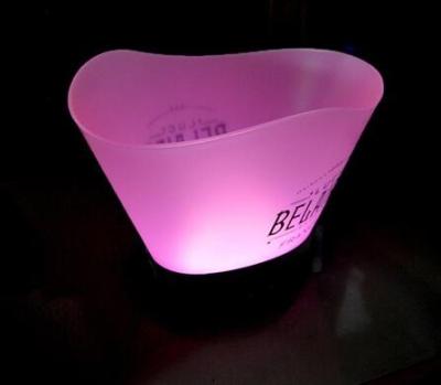 China 2016 New lano rechargeable plastic large led illuminated champagne cooler ice bucket for sale