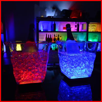 China 2017 New Design 5L Led ice Wine Beer buckets For Night Bar Pub KTV Use Color Changing 20*20cm for sale