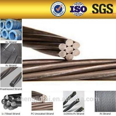 China STANDARD ASTM 416 /A416M 7 wire Low relaxation pc steel wire strand for sale