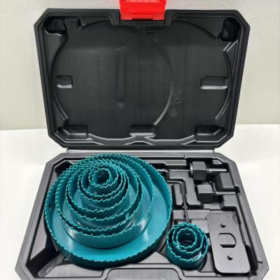 China OEM 16PC Carbon Steel Hole Saw Set 38mm 44mm 51mm Hole Saw For Steel Plate for sale