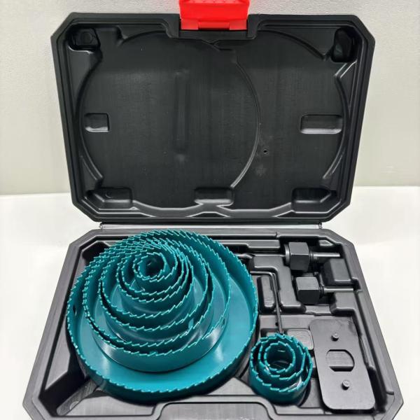 Quality OEM 16PC Carbon Steel Hole Saw Set 38mm 44mm 51mm Hole Saw For Steel Plate for sale