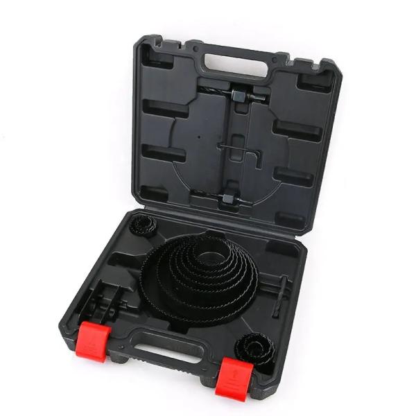 Quality 19PCs Carbon Steel Hole Saw 19mm-152mm Steel Cutting Hole Saw For Wood Drywall Plastic for sale
