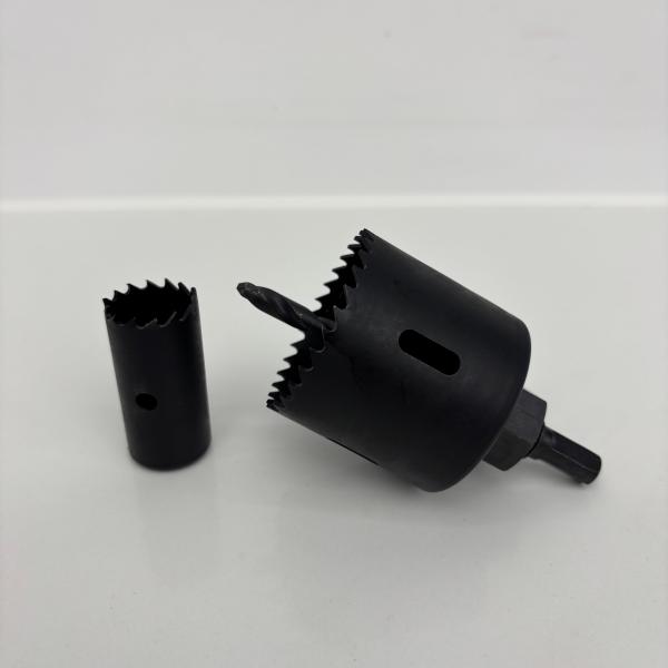 Quality 25mm-75mm Carbon Steel Hole Saw Black Oxide Door Lock Hole Saw for sale