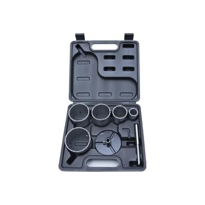 China 57mm Tungsten Carbide Gritted Hole Saw 7PCs Carbide Grit Hole Saw for sale