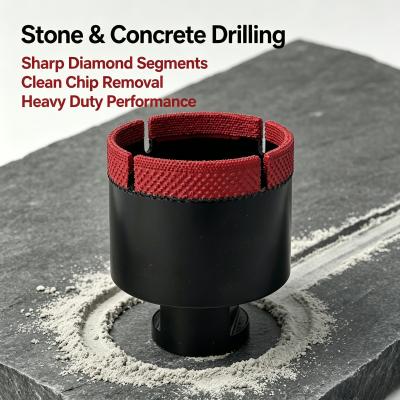 China Diamond Height 10mm Or Customized Ordered Vacuum Brazed Diamond Core Drill Bit Diamond Length 60mm Engineered For And Accurate Drilling for sale