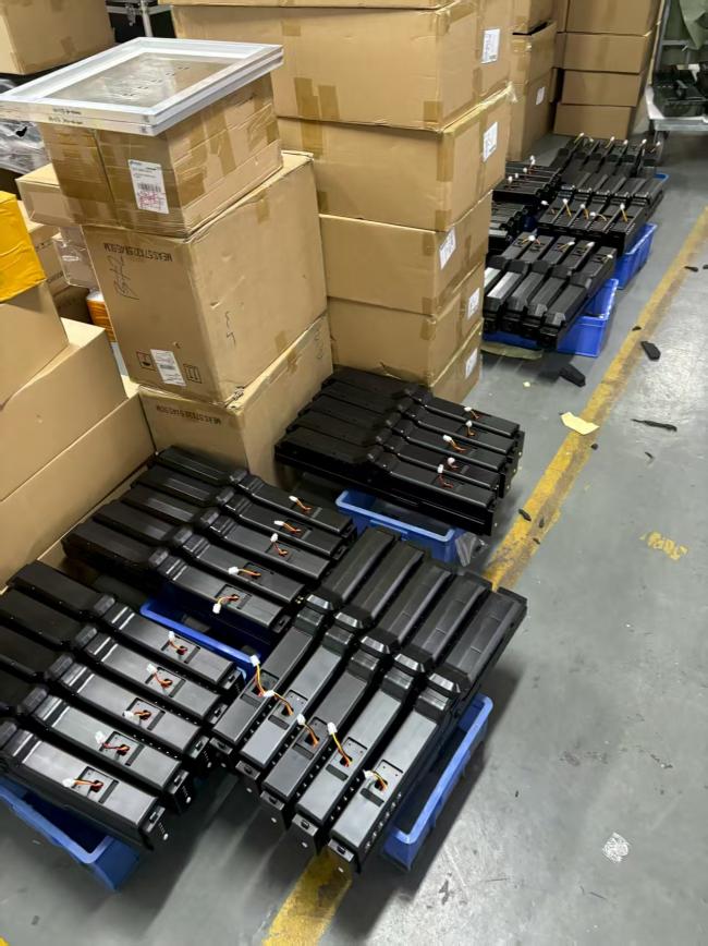 Portable drone jammer gun in operation