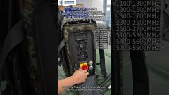 Latest styles 12 Band Backpack Jammer Aluminum Alloy Case Anti Drone System 500MHz