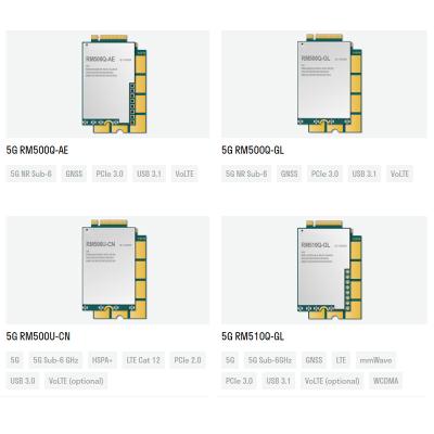 China Muz Tech 5G Sub-6GHz LGA Module RG500L Series with Compact 41mm × 44mm × 2.75mm Size and Extended -40°C to +85°C Temperature Range for sale