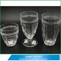 China SGS Certified Glassware Set SMG Clear Colored Customizable Drinkware for Hotels Restaurants for sale