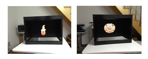 19" 180 Degree 3D Holographic Display 3D Hologram Stand For Jewelry Watch