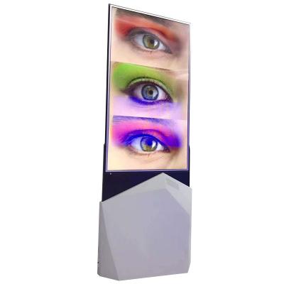 China 360 Rotating Display Lcd Digital Signage Double Sided Cable Wire Ceiling Hanging Type for sale
