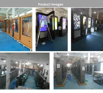 China Zet de 55 Duim Openlucht Digitale Kiosk, Waterdichte Ip55-Muur Lcd Vertoning op Te koop