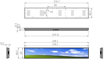 China Exposição ultra largamente esticada do Lcd da barra 38,5 polegadas para o jogo da propaganda comercial à venda