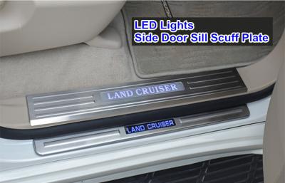 China TOYOTA Land Cruiser FJ200 2008 -2014 LED Light Stainless Steel Side Door Sill for sale