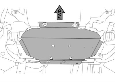 China Auto Accessory Steel Bumper Skid Plate For Nissan Pick Up NP300 Navara 2015 for sale