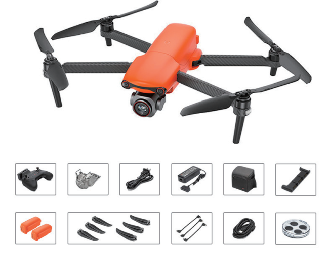 Combo package contents of Evo Lite+ Drone