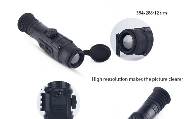 Thermal imaging scope in use at night
