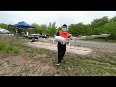 2500mm Draagwijdte Vaste Wing Vertical Takeoff Drone Load 2.2KG Peulcamera 3.5Hours hxayk-250