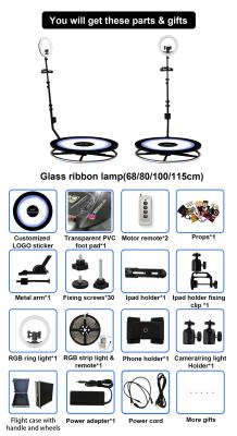 China 48h Fast DHL Shipping 360 Video Photobooth with LED Magic Mirror and iPad 115cm Case for sale