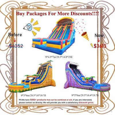 China Blower Included Commercial Bouncy House with Inflatable Combo Castle Slide and Pool for sale