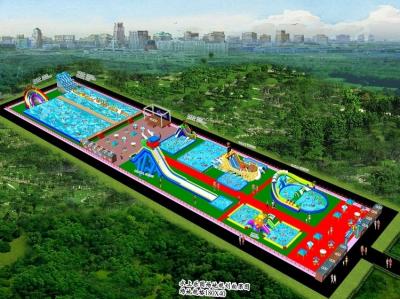 China Logo/Pattern Digital Printing Customized Size Inflatable Water Park for Amusement Park for sale