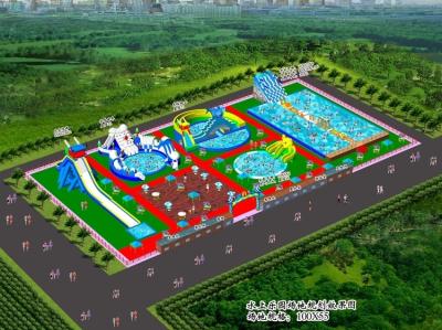 China Logo/Pattern Digital Printing Customized Size Inflatable Water Park for Amusement Park for sale