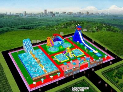 China Logo/Pattern Digital Printing Customized Size Inflatable Water Park for Amusement Park for sale