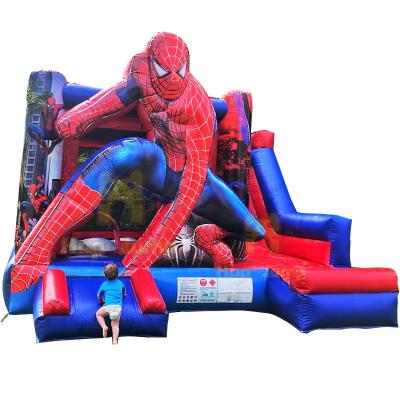 China Sea/Air/Express Shipping Spiderman Inflatable Castle Combo Slide for Indoor Parties for sale