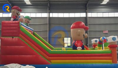 China Large Super Mario Inflatable Slide Obstacle Course for Kids and Adults Games Included for sale