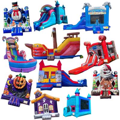 China CE/EN71/EN14960 Certified Children's Inflatable Castle with Slide and Jumping Area for sale