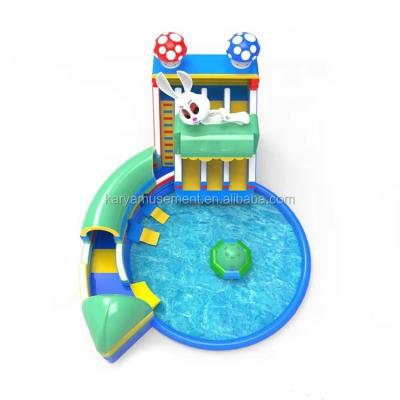 China Upgrade Your Amusement Park with Our Oversize Pool and Inflatable Water Slide Combo for sale