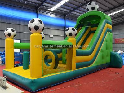 China 29ft PVC Inflatable Large Slide Combo with Football Theme and CE/EN71/EN14960 Certificate for sale