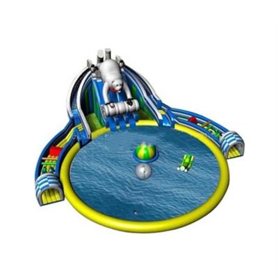 China Upgrade Your Amusement Park with Our Oversize Pool and Inflatable Water Slide Combo for sale