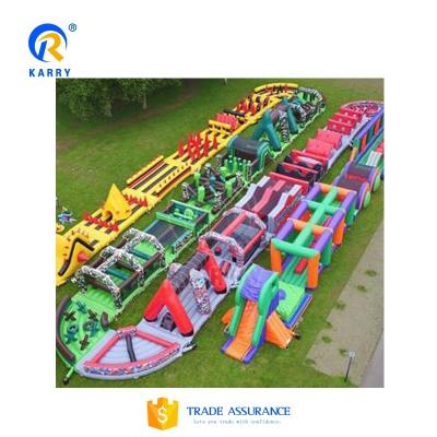 China Acceptable OEM Inflatable Ocean Run Theme Obstacle Course for Unisex Challenge Games for sale