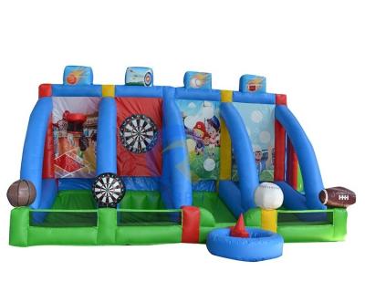 China Interactive Carnival Sport Games for All Ages 4 in 1 Basketball Soccer Football Baseball for sale