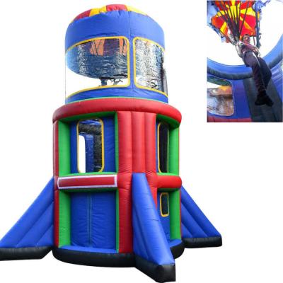 China Inflatable Rocket Airborne Adventure Parachute Ride Game for Park and Business Rental for sale