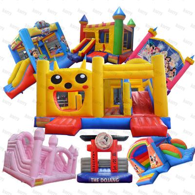 China Inflatable Pink Bouncy Bouncing Bouncer Castle for Kids Toddler Games Combo Slide for sale