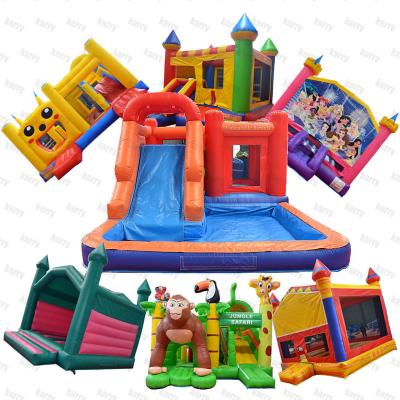 China Inflatable Pink Bouncy Bouncing Bouncer Castle for Kids Toddler Games Combo Slide for sale