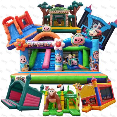 China Inflatable Pink Bouncy Bouncing Bouncer Castle for Kids Toddler Games Combo Slide for sale