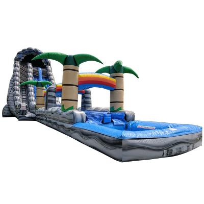 China Sea/Air/Express Shipping Inflatable Water Park with Kids Splash Pool and Slip N Slide for sale