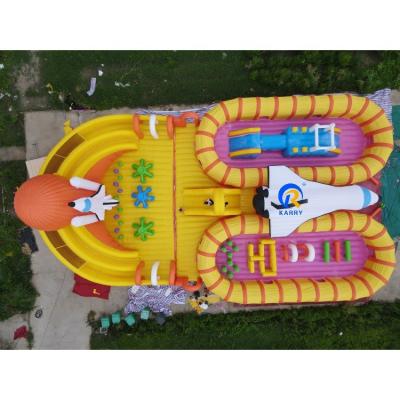 China Summer Water Park Fun Unisex Large Inflatable Polar Bear Playground for Outdoor Games for sale