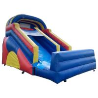 China Large Bouncing Inflatables with Pool Digital Printing Waterslide for sale