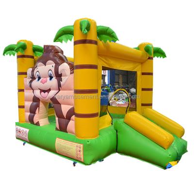 Cina CE/EN71/EN14960 Certificato Piccole dimensioni Jungle Cartoon Monkey Bouncy Castle per bambini in vendita