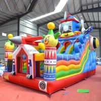 China Trampoline Custom Small Size Inflatable Mechanical Ares Fun City Bouncer Combo Slide for sale