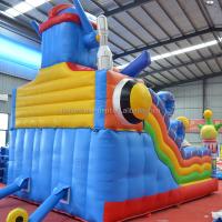 China Trampoline Custom Small Size Inflatable Mechanical Ares Fun City Bouncer Combo Slide for sale