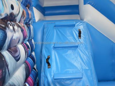 China Customized Kids Party Inflatable Trampoline Princess Elsa Castle Combo Jumping Slide for sale