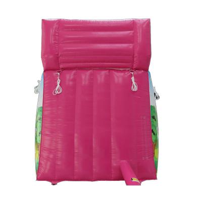 China Commerciële verhuur PVC kleine roze opblaasbare glijbaan met CE/EN71/EN14960-certificering Te koop