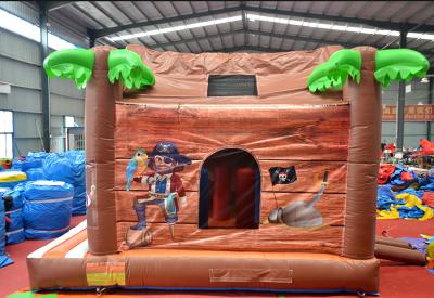 China Mejorar su patio de recreo con la cabaña de troncos del niño casa de rebote y combo de toboganes inflable en venta