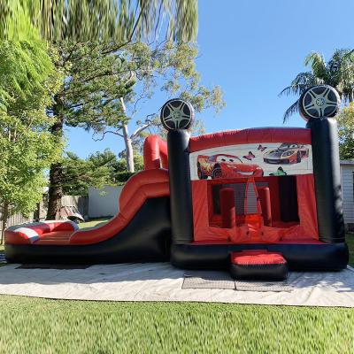 Cina 0.55mm PVC Vinyl Tarpaulin Spiderman Casa gonfiabile a rimbalzo doppi corridoi castello salto in vendita