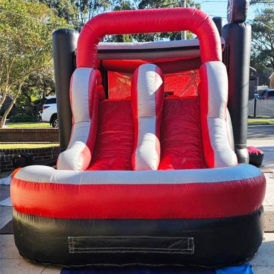 Cina 0.55mm PVC Vinyl Tarpaulin Spiderman Casa gonfiabile a rimbalzo doppi corridoi castello salto in vendita